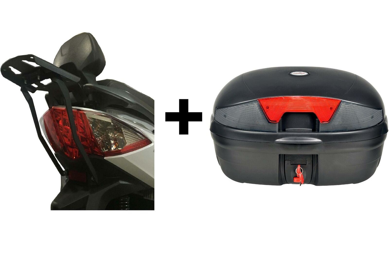 SYM Joymax 125 250 300 rear rack + 46 LT top case set ALL IN ONE