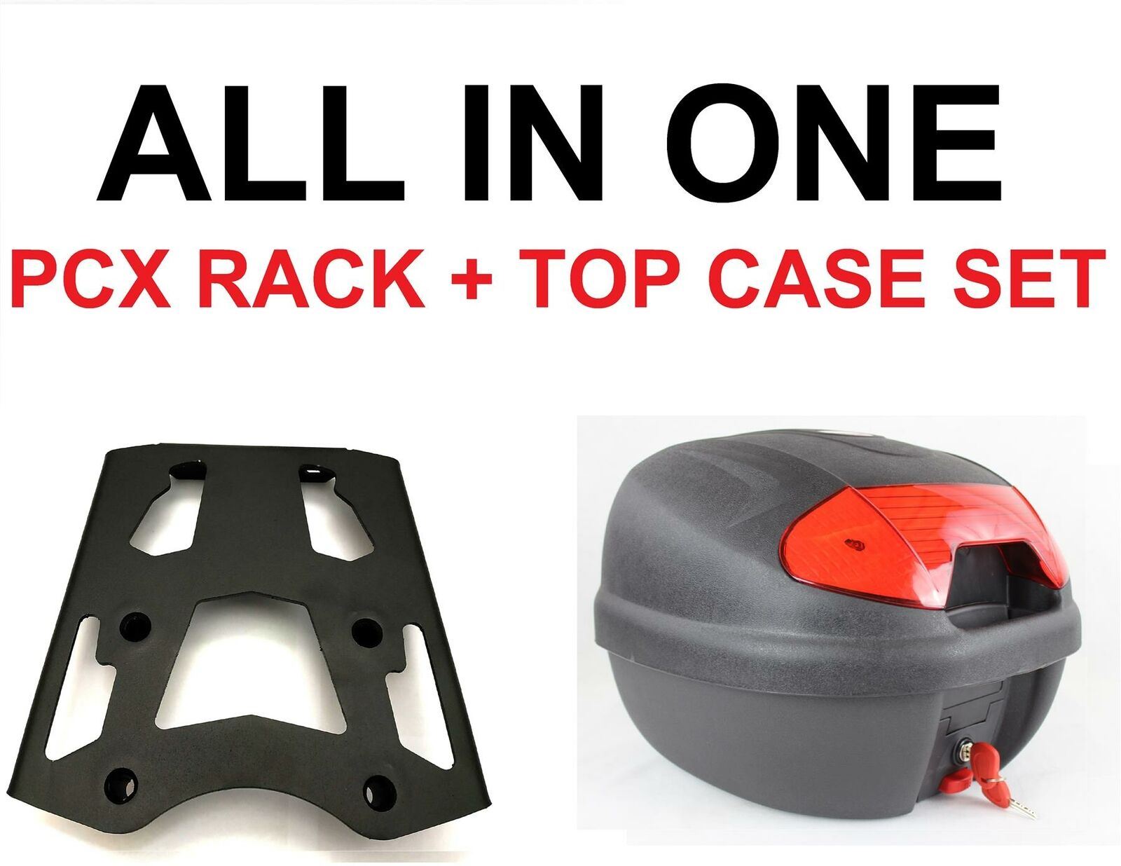 Honda PCX 125 rear rack + 32 LT top case set 2010-21 ALL IN ONE