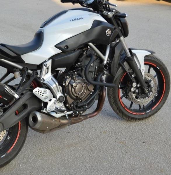 Yamaha MT07 engine guard and slider set